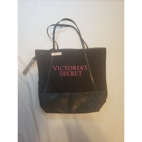Victoria's Secret | Bags | Nwt Victorias Secret Tote Bag Black Monogram ...